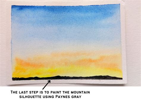 Simple Watercolor Sunset