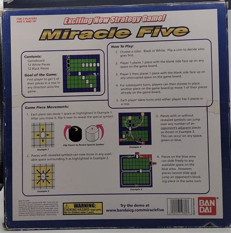 Bandai Miracle Five Connect Five Pieces In A Row Gomoku Gobang Strategy