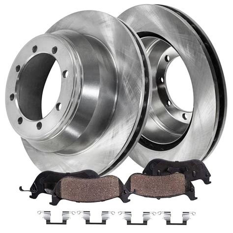 4pc Rear Disc Rotors And Ceramic Brake Pads Kit