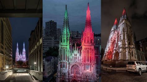 Світлодизайнери прикрасили вогнями костел Святого Миколая у Києві