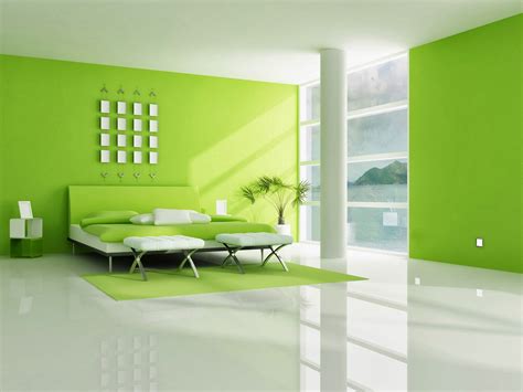 Interior De Casa En Color Verde Limon Fondos De Pantalla Hd