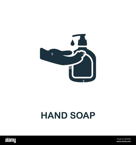 Hand Soap Icon Monochrome Simple Line Housekeeping Icon For Templates