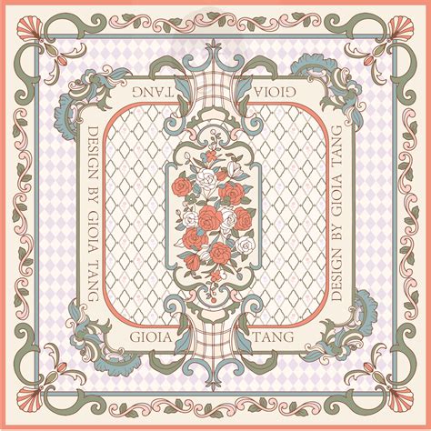 Scarf Design｜rococo Behance