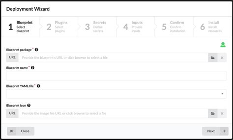 Deployment Wizard Buttons Cloudify Documentation Center