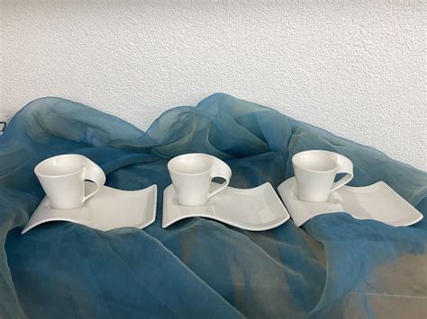 Villeroy 3 Espressotassen Mit Teller Newwave 0 8dl Gebraucht In