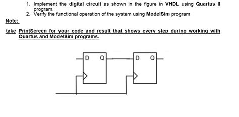 Solved 1 Implement The Digital Circuit As Shown In The Chegg Com