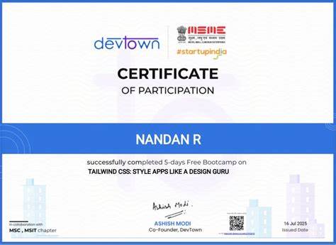 Tailwindcss Webdevelopment Frontend Devtown Msme Msit