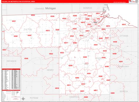 Toledo Ohio Zip Code Map