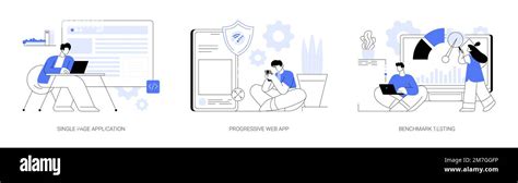 Web Development Abstract Concept Vector Illustrations Stock Vector