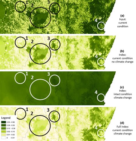 interaction between components of the spatial resilience index for the
