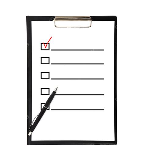 Clipboard With Checklist Template Design Equipment Isolated