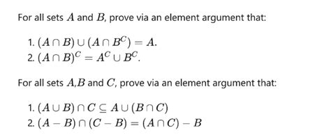 Solved For All Sets A And B Prove Via An Element Argument Chegg
