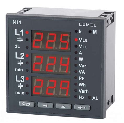 Lumel Led Digital 3 Phase Power Network Meter With Rs 485 Interface Ethernet And Internet N14