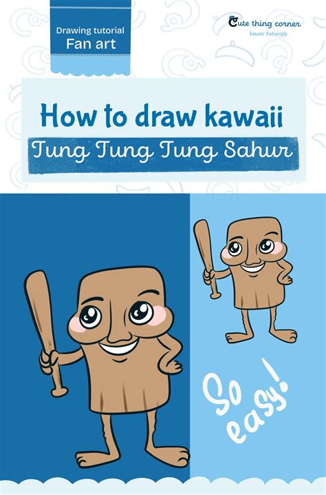 How To Draw Tung Tung Tung Sahur Step By Step