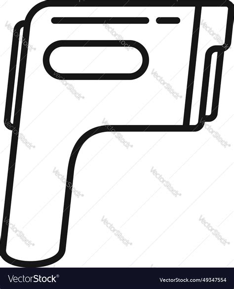 Laser Thermometer Equipment Icon Outline Vector Image