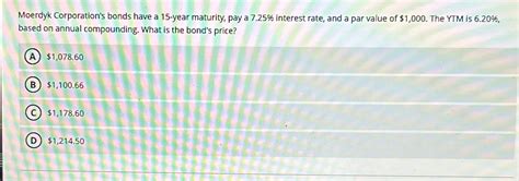 Moerdyk Corporations Bonds Have A 15 Year Maturity
