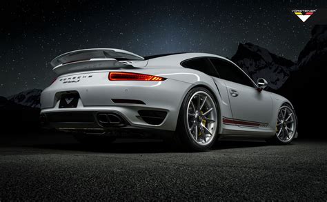 White Porsche 911 Turbo S On Vorsteiner Wheels Gallery
