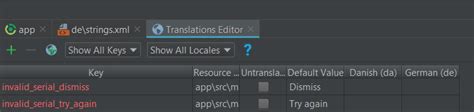 Android Studio Translation Editor Show Missing Translations But Is Not