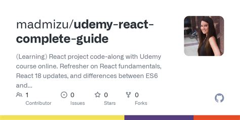 github madmizu udemy react complete guide learning react project