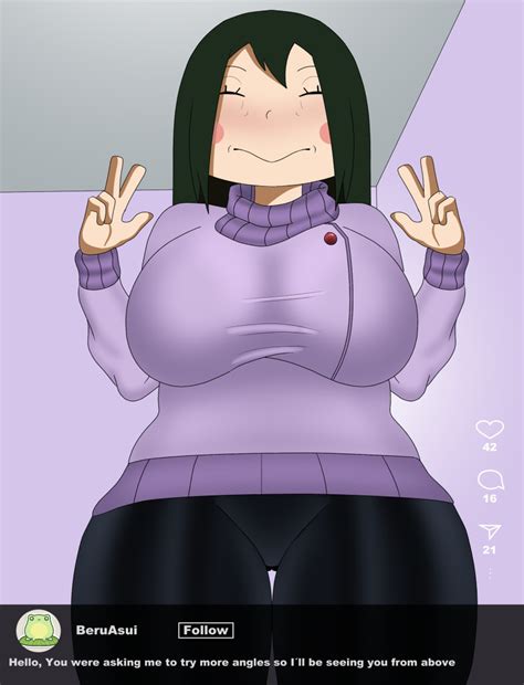 Rule 34 Asui Beru Beru Asui Big Breasts Blush Closed Eyes Facing
