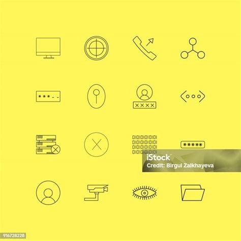 인터넷 기술 선형 아이콘 세트입니다 간단한 개요 아이콘 눈 신체 부분에 대한 스톡 벡터 아트 및 기타 이미지 눈 신체 부분 디자인 벡터 Istock