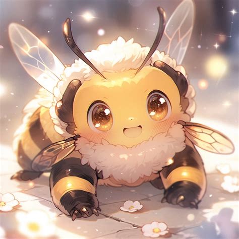 Cute Fluffly Anime Bee Etsy