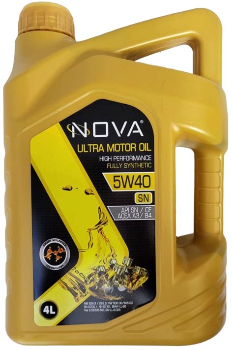 Nova 5w 40 4 Litre Tam Sentetik Motor Yağı Apı Sn Acea A3 B4 Fiyatı Yorumları