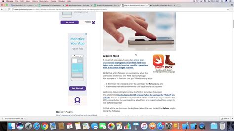 dismiss the keyboard ios swift 3 youtube