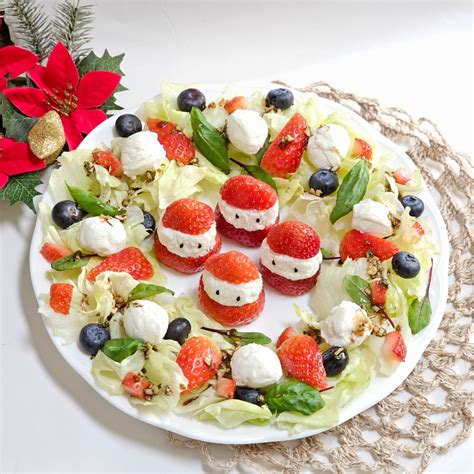 크리스마스 리스 샐러드 리코타 치즈 샐러드