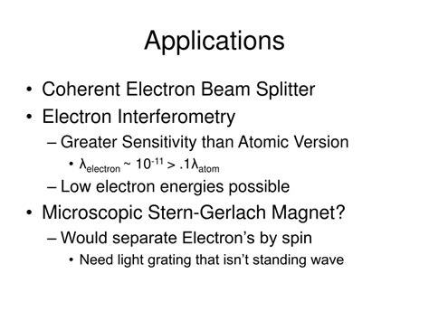 Ppt Kapitza Dirac Effect Electron Diffraction From A Standing Light Wave Powerpoint