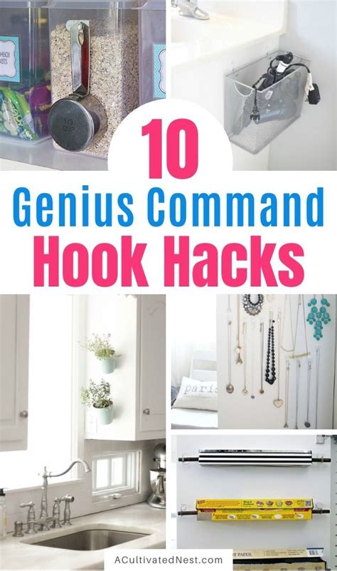 10 Mind Blowing Command Hook Hacks A Cultivated Nest Command Hooks Small Space Storage Home