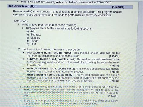 Solved Calculator Program Menu 1 Add 2 Subtract 3