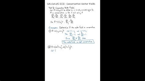 Calculus Iii Conservative Vector Fields Examples Youtube