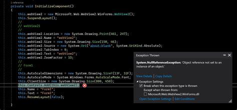 Nullreferenceexception Caused By Missing Webview Loader Dll Winforms Clickonce Issue
