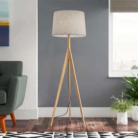 George Oliver Budde 5925 Tripod Floor Lamp And Reviews Wayfairca