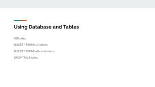 Mysql Notes Basic Commands And Definitions Pdf Databases Computer Software And Applications