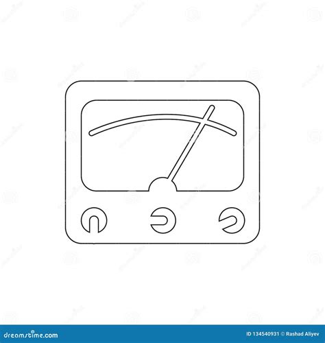 Voltmeter Icon Element Of Measuring Elements For Mobile Concept And Web Apps Icon Stock