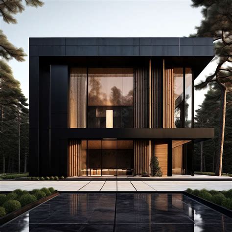 Modern House Facade Featuring Black Marble Cladding By Servicios Profesionales Web Playground
