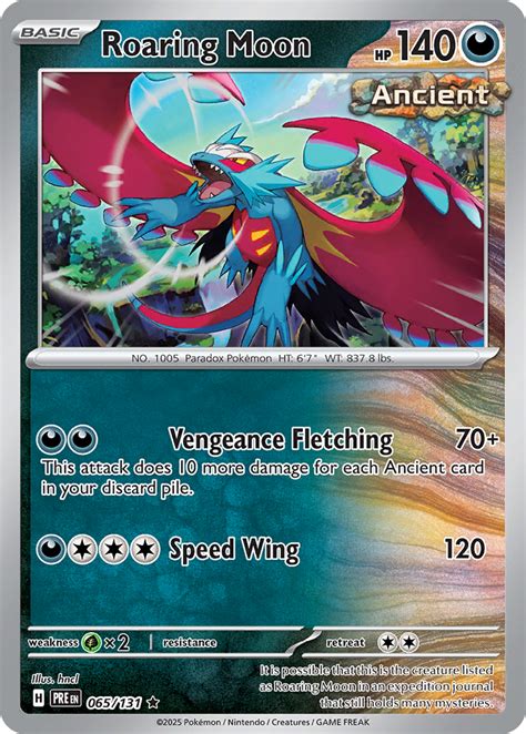 Roaring Moon · Prismatic Evolutions Pre 065 ‹ Pkmncards