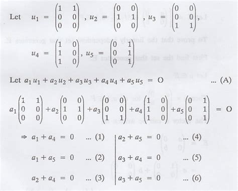 Linear Dependence And Linear Independence