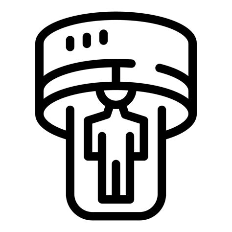 Man Standing Under Medical Scanner Machine Icon Outline 47787538 Vector