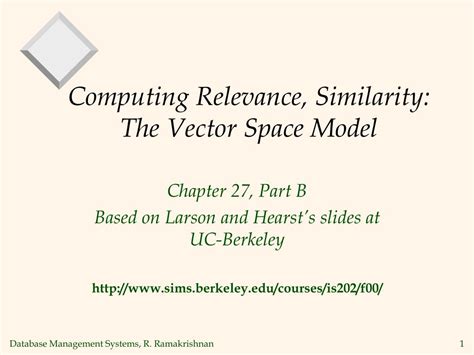Ppt Computing Relevance Similarity The Vector Space Model
