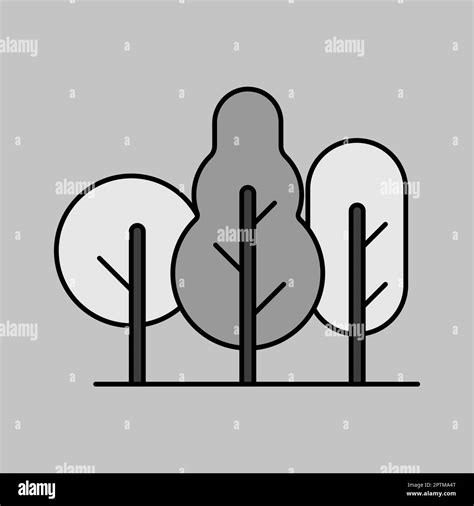 Deciduous Forest Vector Icon Nature Sign Stock Vector Image And Art Alamy