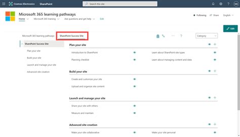 Sharepoint 성공 사이트 사용자 지정 Sharepoint In Microsoft 365 Microsoft Learn