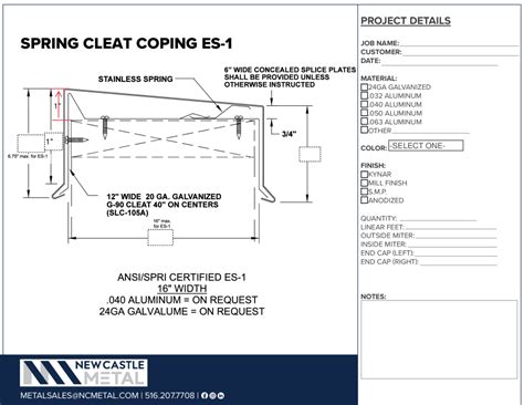 Coping Systems New Castle Metal