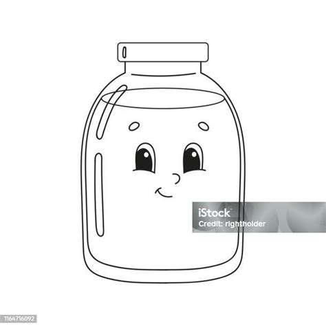 아이들을위한 색칠 공부 책 쾌활한 캐릭터 벡터 그림입니다 귀여운 만화 스타일입니다 어린이를위한 판타지 페이지입니다 블랙 윤곽