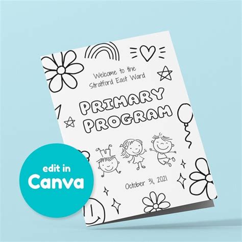 Lds Primary Sacrament Program 2023 Etsy