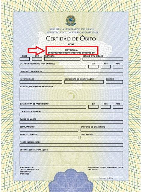 Como Preencher Os Detalhes Da Certidão De óbito Ao Solicitar Novo