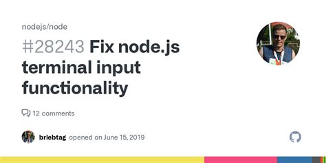 Fix Nodejs Terminal Input Functionality · Issue 28243 · Nodejsnode