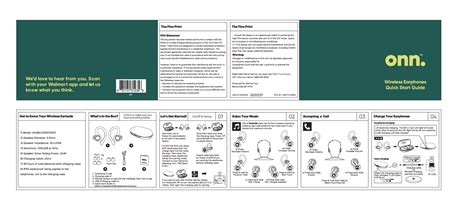 Onn Aaablk100024301 Bluetooth True Wireless Earbuds User Guide